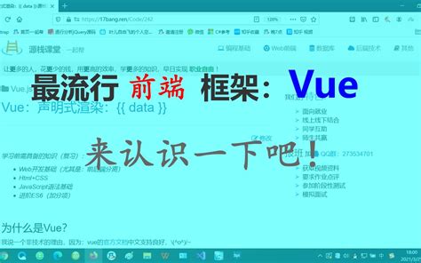 最流行的前端框架Vue认识一下吧持续更新欢迎关注 哔哩哔哩 bilibili