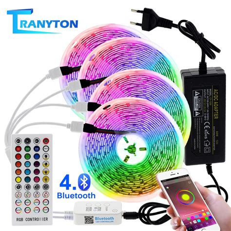 M M M RGB Changeable LED Strip Light DC V Led Light Tape Bluetooth Music Controller