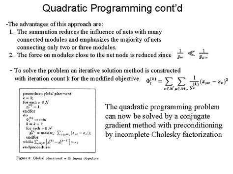 Gordian Placement Tool Quadratic And Linear Problem Formulation