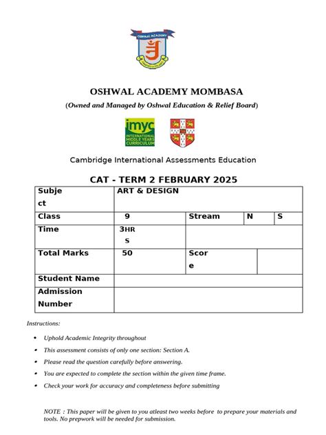 Yr 9 Art Midterm Cat 2 Pdf