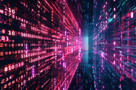 binary code rush a representation of the data that courses through the