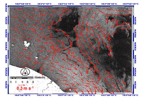 Sea Surface Current Direction Extracted From Radarsat 1 Sar A Wide 3