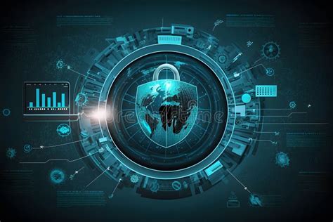 Padlock With Keyhole Icon In Personal Data Security Illustrates Cyber Data Or Information