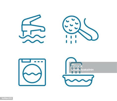 물 배관 아이콘 세트입니다 편집 가능한 윤곽선 선 벡터 라인 0명에 대한 스톡 벡터 아트 및 기타 이미지 0명 등고선 등대 Istock