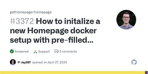 How To Initalize A New Homepage Docker Setup With Pre Filled Yaml Files