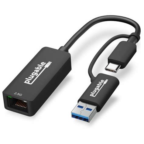 Plugable 2 5g Usb C And Usb To Ethernet Adapter 2 In 1 Adapter Highqualitytoolsupply