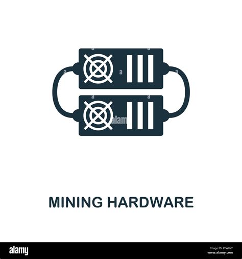 Mining Hardware Icon Monochrome Style Design From Crypto Currency Collection Ui Pixel Perfect