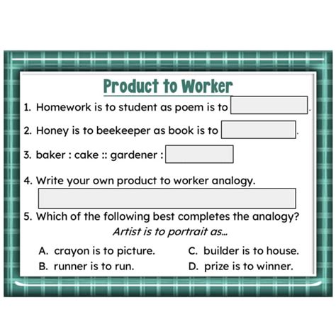 Digital Analogies Activity Teach 10 Analogy Types With Interactive Slides