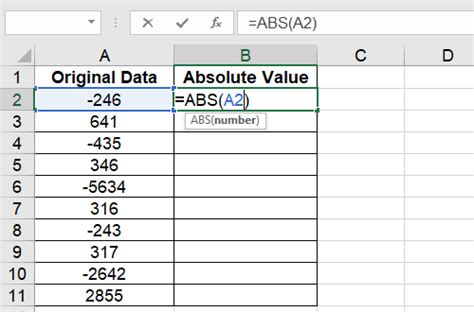 How To Calculate The Absolute Value With Abs Function In Excel My Microsoft Office Tips