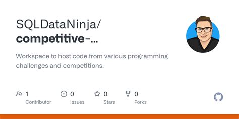 GitHub SQLDataNinja Competitive Programming Workspace To Host Code From Various Programming