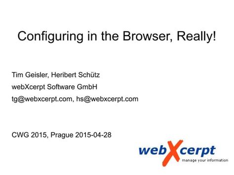 configuring in the browser really ppt