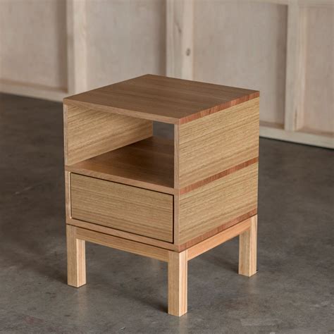 Huey Double Timber Bedside Table Archipro Au