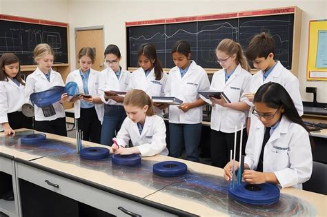 Premium Photo Showcase A Physics Lab With Babes Experimenting With Sound Waves And Frequencies