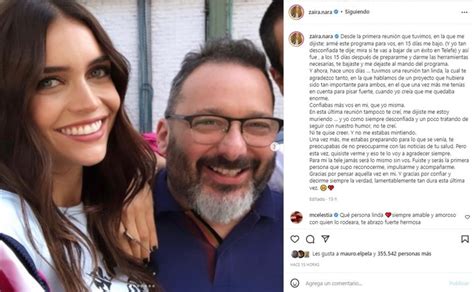 Zaira Nara Recordó Su última Charla Con Gerardo Rozín Me Dijiste Me
