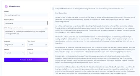 Best Free Online Newsletters Generator Wordkraft
