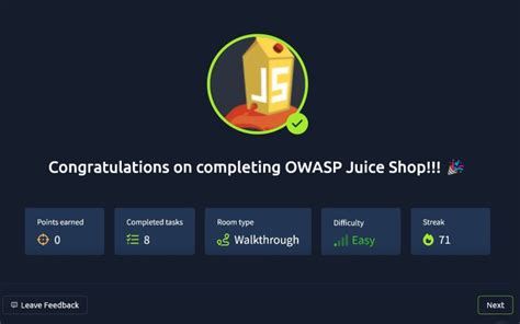 Cybersecurity Tryhackme Owaspjuiceshop Websecurity… Jesse P