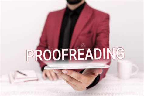 Text Sign Showing Proofreading Business Overview Act Of Reading And Marking Spelling Grammar