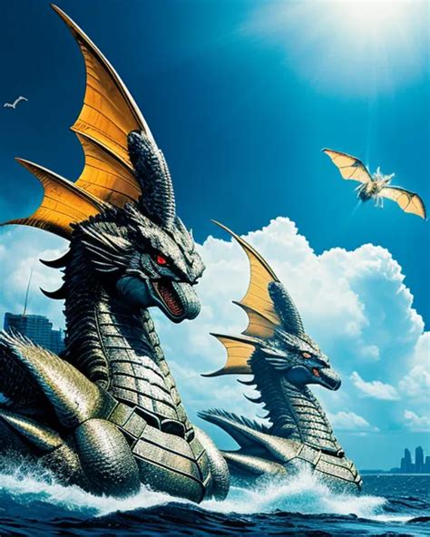 Kaijus Coming Free AI Photo Generator Starryai