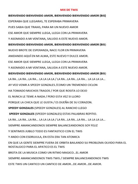 Mix De Twis Canciones Pdf