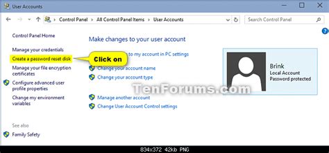 Create Password Reset Disk With USB Flash Drive On Windows