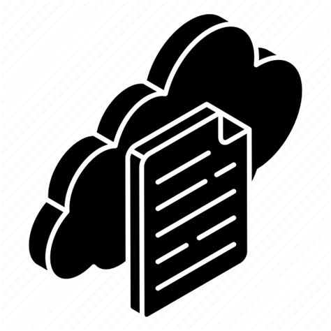 Cloud File Document Data Storage Technology Report Icon