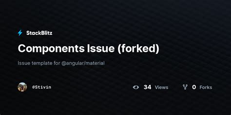 Components Issue Forked Stackblitz