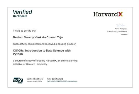 Charan Tej Neelam On Linkedin Lifelonglearning Javaprogramming Datascience Python Edx