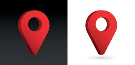 D Realistic Red Color Location Map Pin GPS Pointer Markers Vector Illustration For Destination