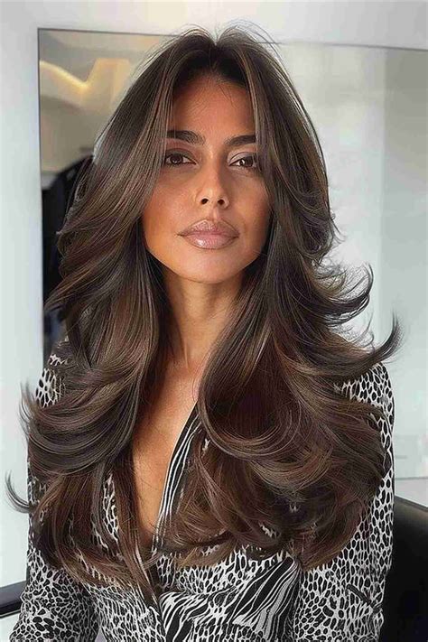 25 Long Layered Hairstyles With Curtain Bangs Youll Want To Try In 2024 In 2024 Thick Hair