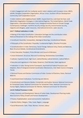 UGC NET Political Science Course Syllabus Pdf