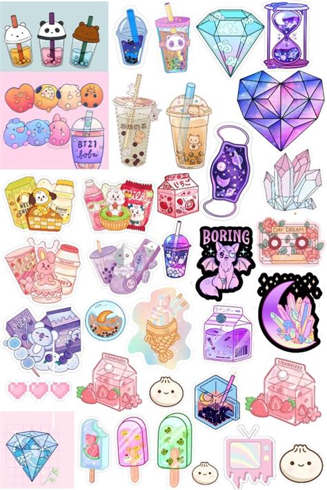 Printable Stickers Cute Stickers Scrapbook Stickers Printable