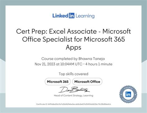Bhawna Taneja On Linkedin Certificate Of Completion