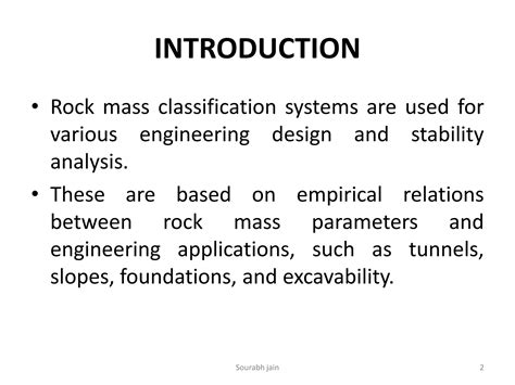 Applications Of Rock Classifications Pptx Civil Engineering Industry Industries