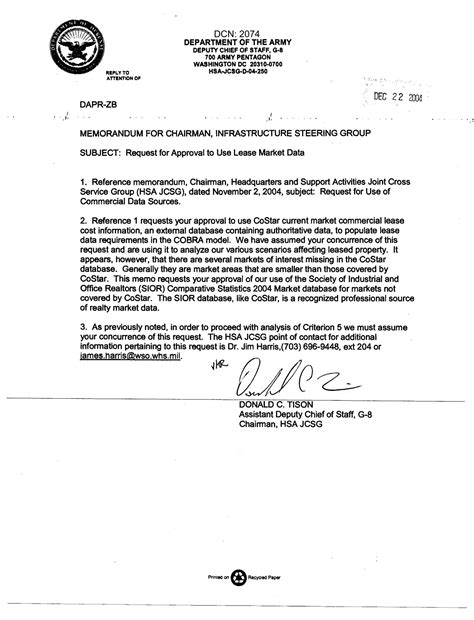 memo template army