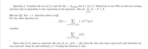 Let A î be a collection of subsets of a set X Chegg