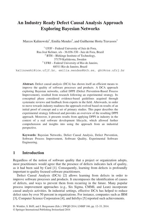 pdf an industry ready defect causal analysis approach exploring