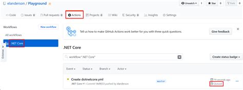 Github Use Actions To Build Aspnet Core Application Eric L Anderson