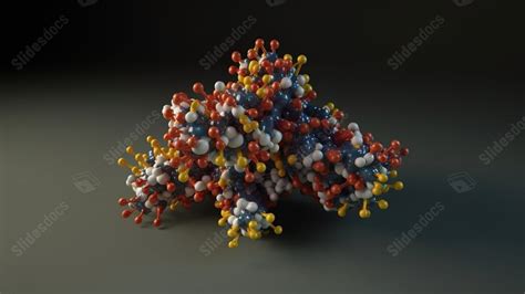 3d Model Protein Molecule Powerpoint Background For Free Download