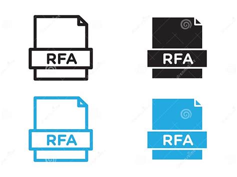Rfa File Icon Black And White Vector Outline Sign Stock Illustration Illustration Of Icon