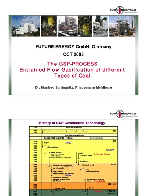 Entrained Flow Gasifier Pdf Gasification Coal