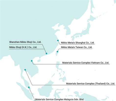 Operating Sites And Group Companies Jx Metals Trading Co Ltd