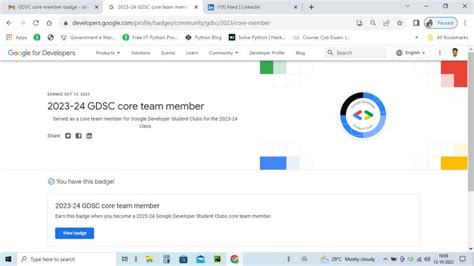 Devan Ramu On Linkedin Gdsc Pec Badge Achievement