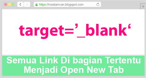 Semua Link Di Bagian Tertentu Menjadi Open New Tab