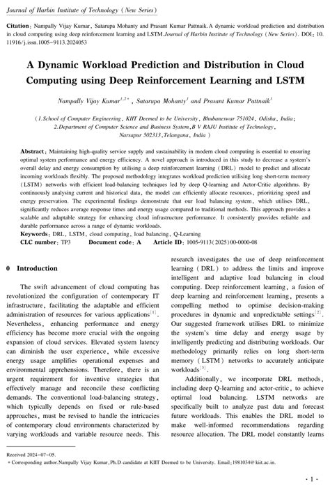 pdf a dynamic workload prediction and distribution in cloud computing