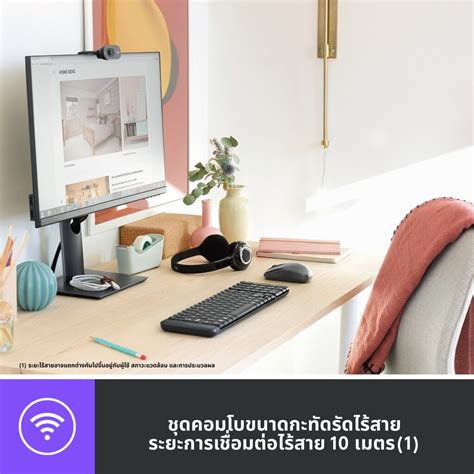 Logitech Mk220 Keyboard Mouse Wireless คีย์บอร์ดและเมาส์ไร้สาย คีย์ Th En Shopee Thailand