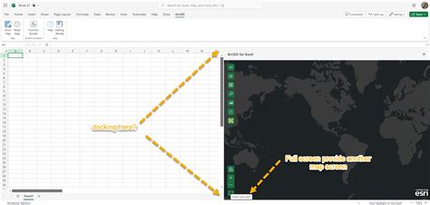 Horizontal Docking Window In Excel Esri Community