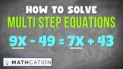 4 Easy Tips For Solving Multi Step Equations How To Solve Multi Step