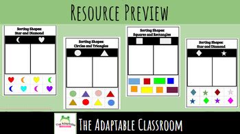 Sorting Shapes Worksheet Practice By The Adaptable Classroom TPT