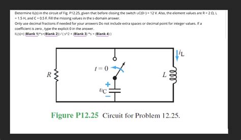 solved determine il s in ﻿the circuit of ﻿fig p12 25
