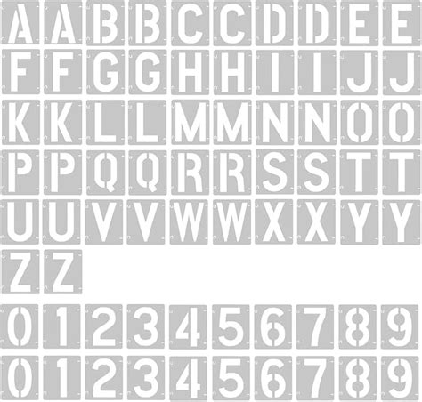 2 Pack 3 Inch Letter Stencils Set 72 Reusable Stencils